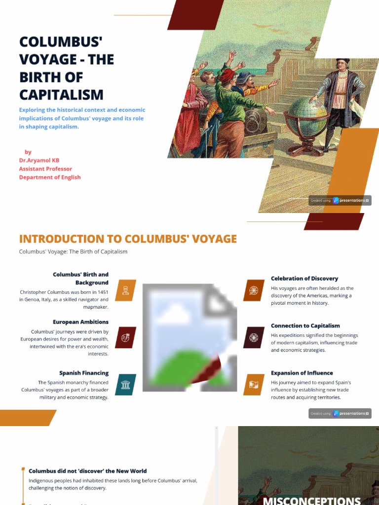 Columbus Voyage and Birth of Capitalism Analysis | PDF