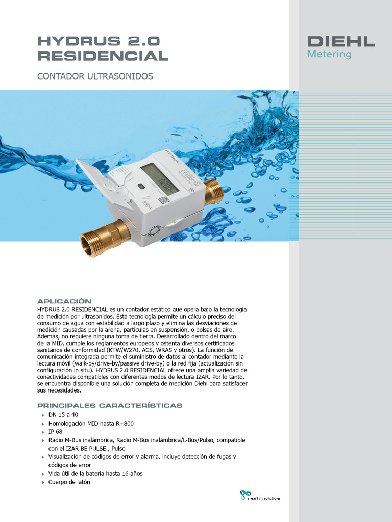 Hydrus 2.0 Residencial | PDF | Ultrasonido | Medición