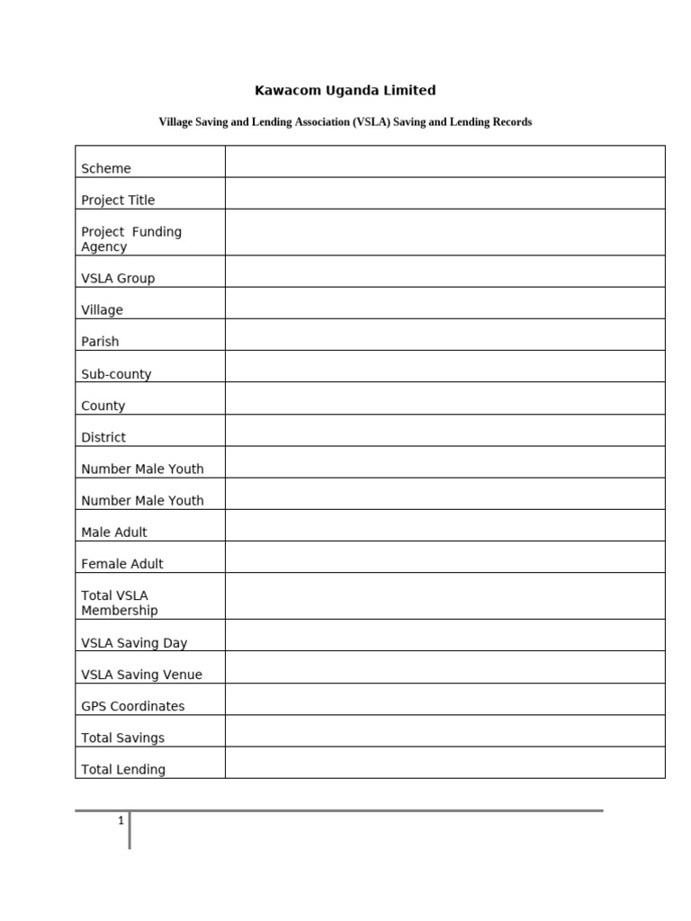 VSLA-VERIFICATION (1) (1) | PDF