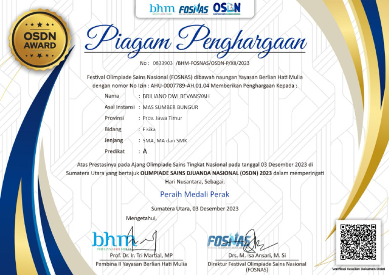 Piag - Fisika - OSDN 2023 | PDF