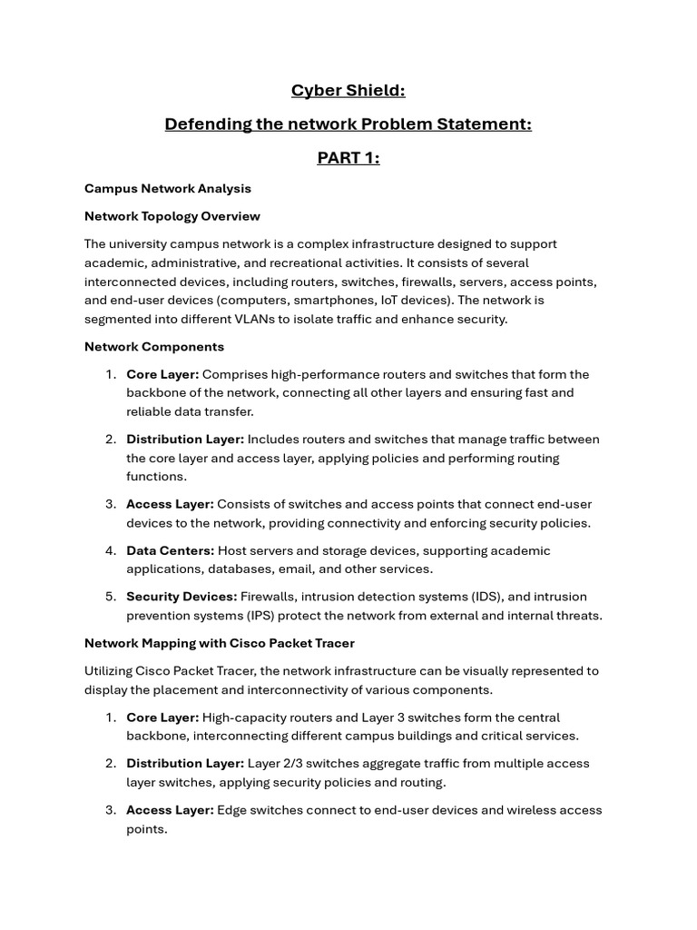 Industry Problem Statement Solution | PDF | Computer Network | Security