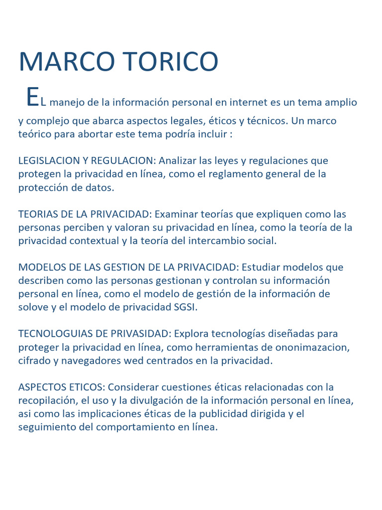 MARCO TORICO | PDF | Internet | Servicio de redes sociales