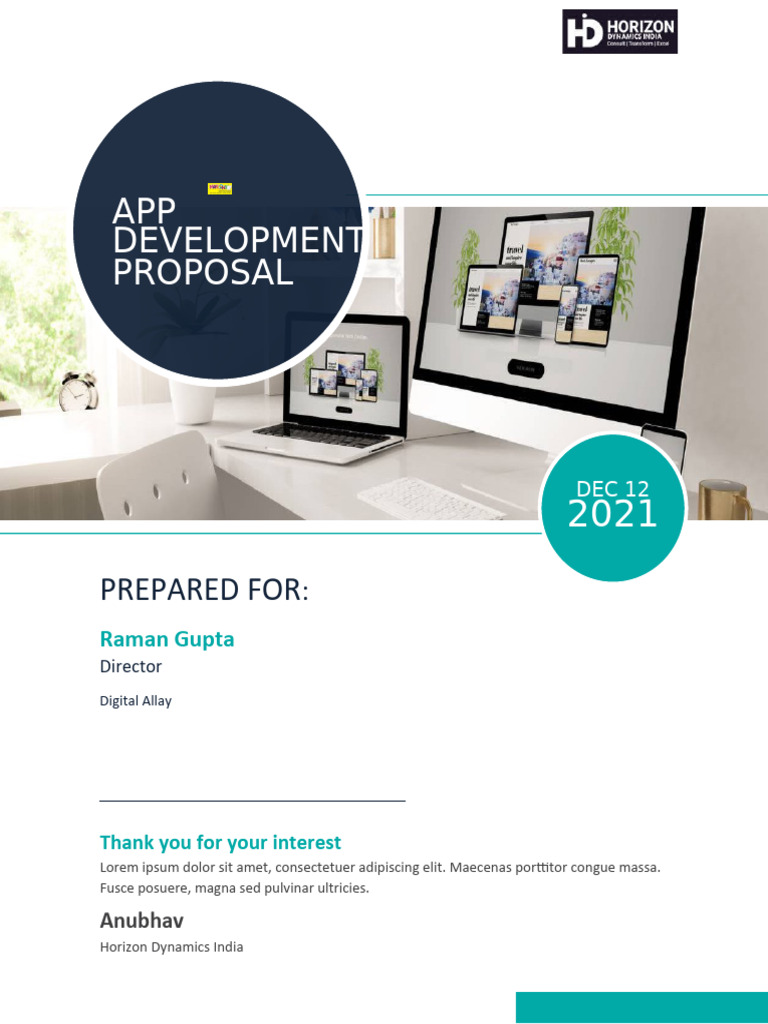 Website Design and Development Proposal Template | PDF | Mobile App ...