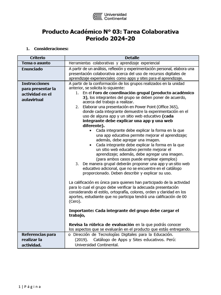 Pa03 Hva 2024-2 | PDF | Rúbrica (Académica) | Aprendizaje