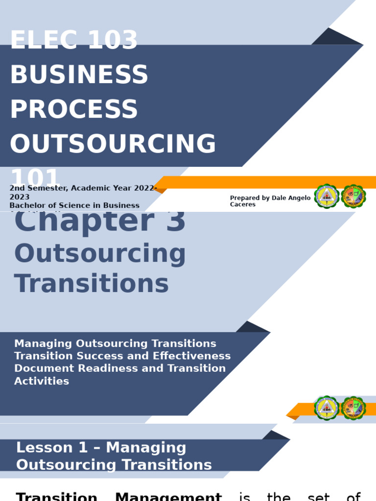 BPO 101 Chapter 3 (1) | PDF | Outsourcing | Information