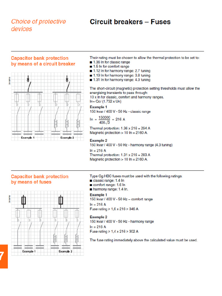 Circuit Breaker - Fuses For Capacitor Bank by Schneider | PDF