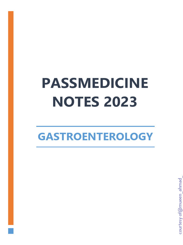 [Advanced] GIT Notes | PDF | Pancreas | Esophagus