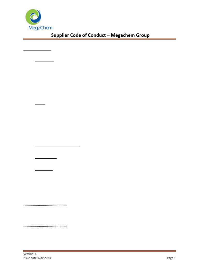 4) SCOC Megachem Group - PGR - V4 - Supplier To Read | PDF | Packaging ...