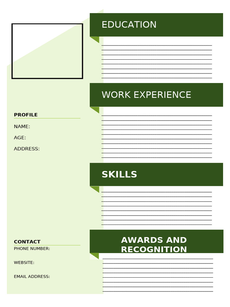 Curriculum Vitae Template | PDF