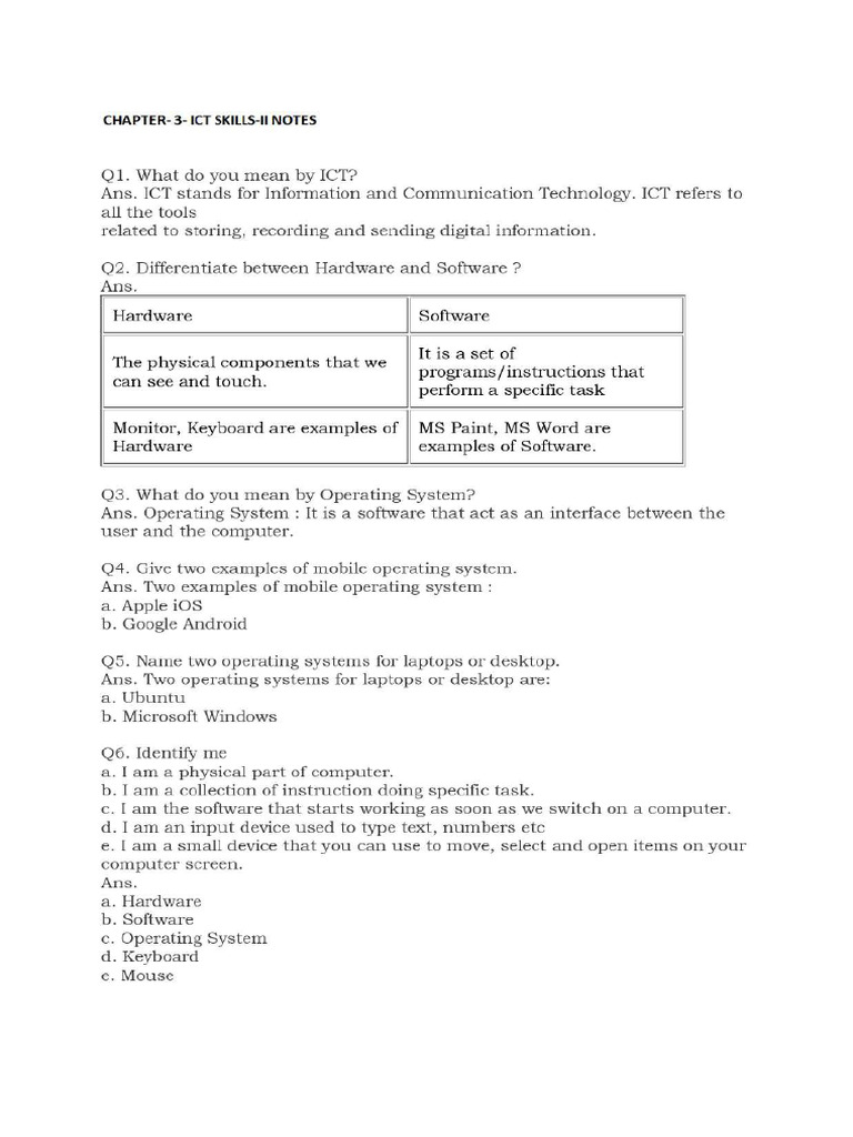 Chapter - 3 Ict Skills - Ii | PDF