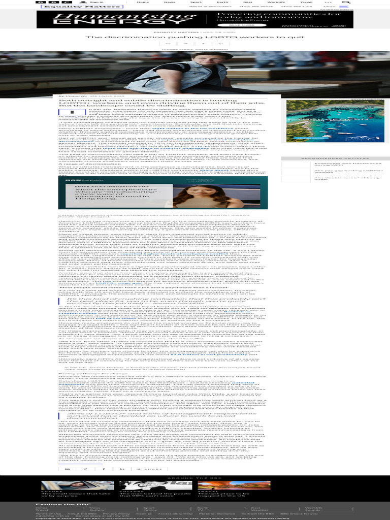 Discrimination Driving LGBTQ+ Workers Away | PDF | Civil Rights Act Of ...