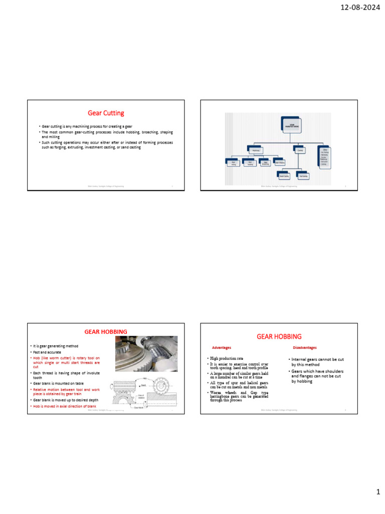Gear Broaching Process Overview | PDF | Gear | Metalworking