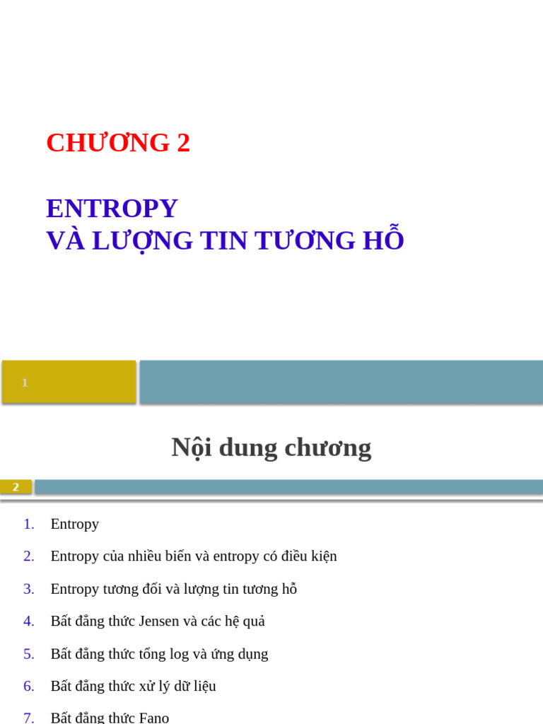 LTTT - Chuong 2 - Entropy | PDF