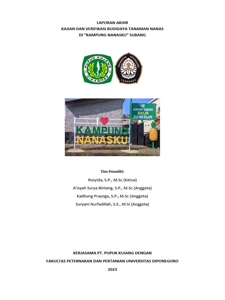 Laporan Akhir Project PT Pupuk Kujang | PDF