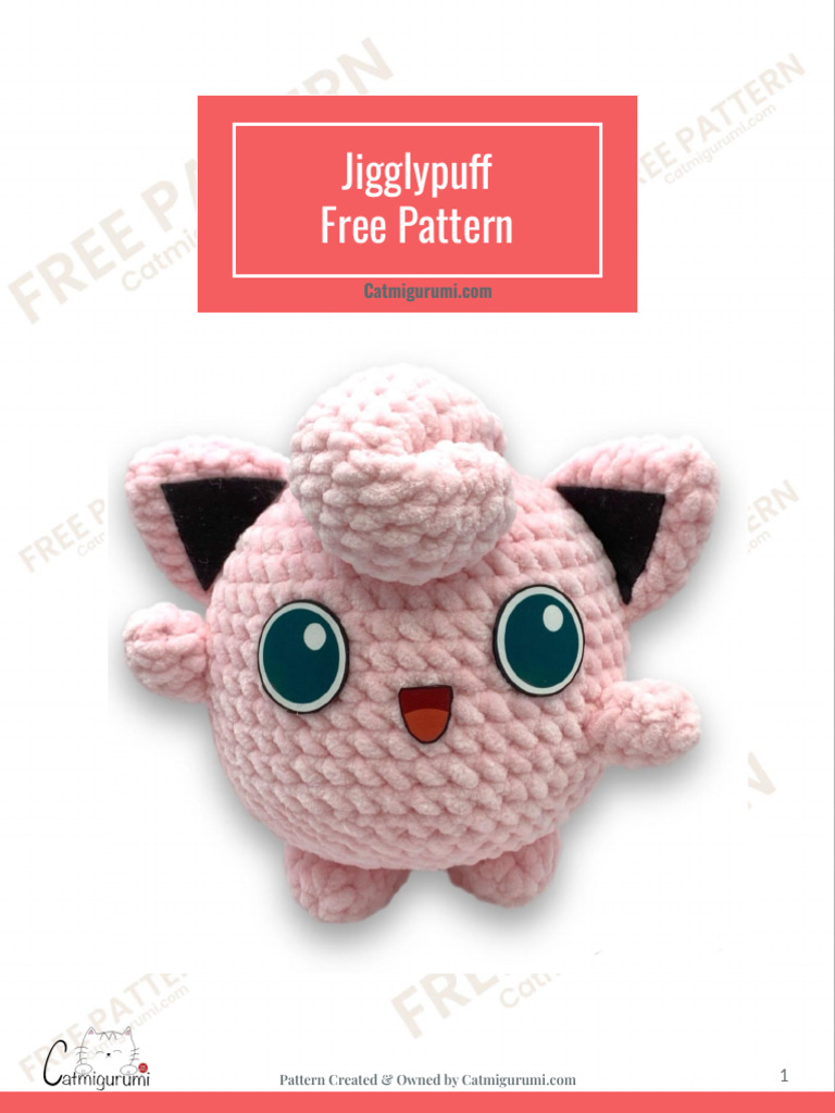 Jigglypuff_Free_Amigrumi_Pattern_by_Catmigurumi | PDF | Crochet | Sewing