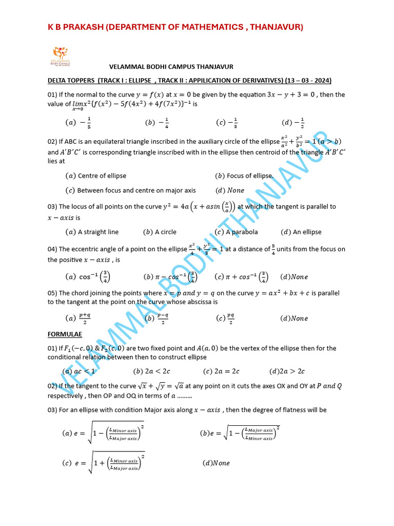 13 - 03 - 2024 (Ellipse & Aod) | PDF