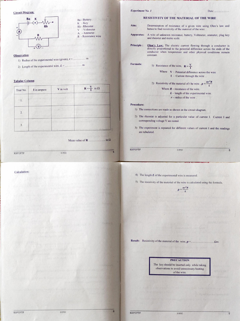 2 Pu Practical Physics Bangalore | PDF