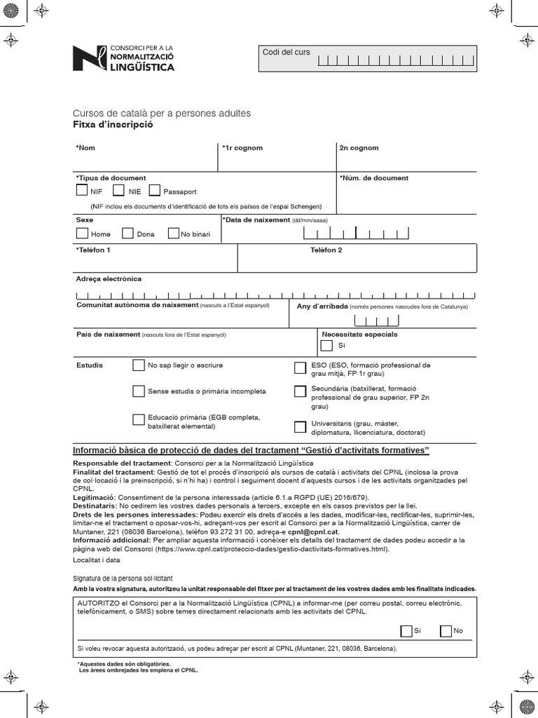 Fitxa Inscripcio | PDF