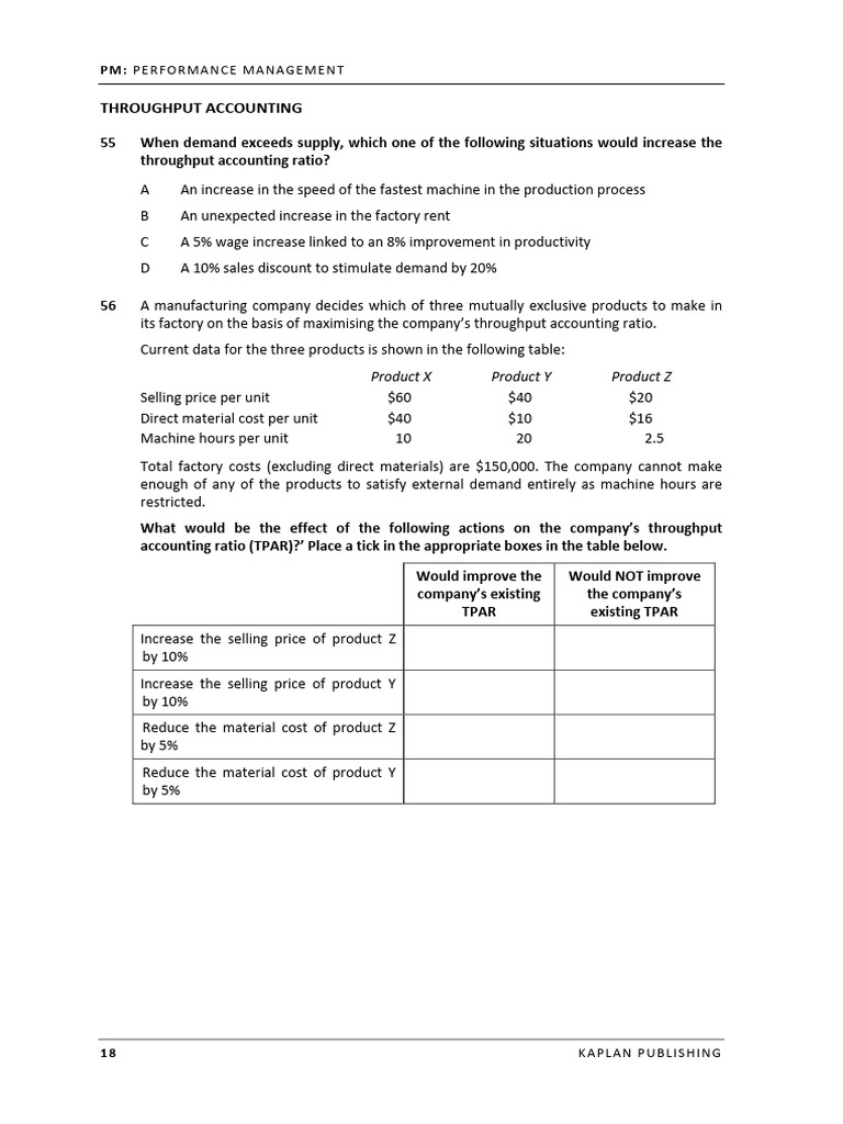 Throughput Accounting and Performance Management | PDF | Inventory | Muffin