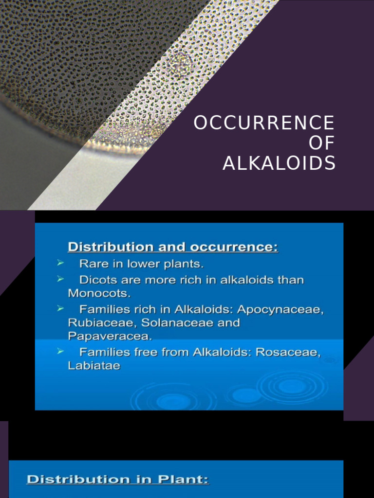 Occurrence of Alkaloids | PDF