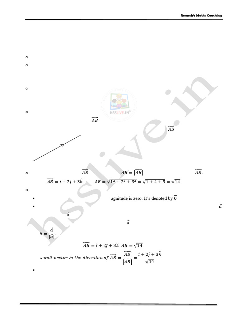 Hsslivce Xii Maths Ch10 Vector Algebra | PDF | Euclidean Vector | Velocity