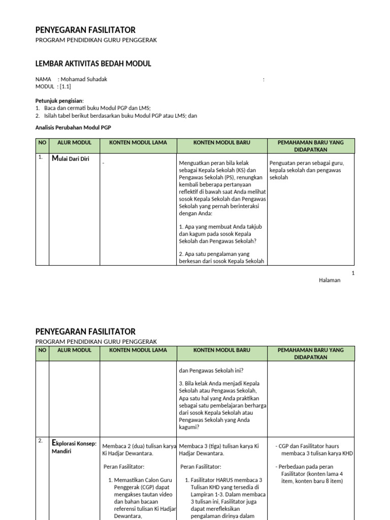 LA BEDAH MODUL PGP 1.1. Refleksi Filosofis Pendidikan Nasional | PDF
