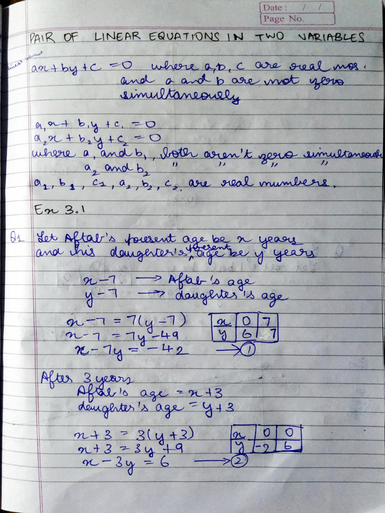 Linear Equations(1) | PDF