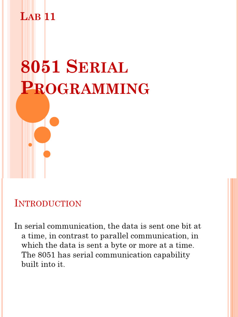 LAB 11 8051 Serial Programming | PDF | Bit | Computer Science