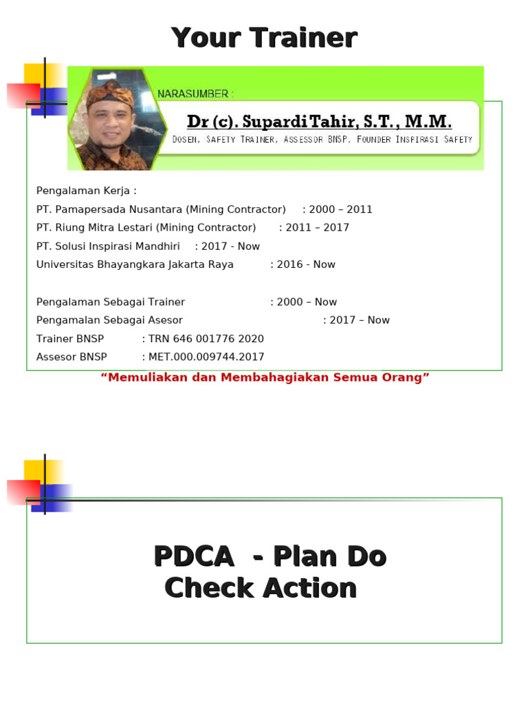 Materi Dasar PDCA - Revisi | PDF
