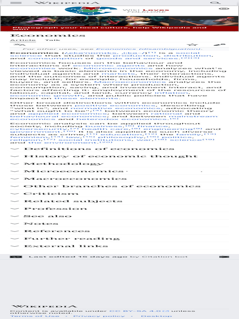 Economics - Wikipedia | PDF