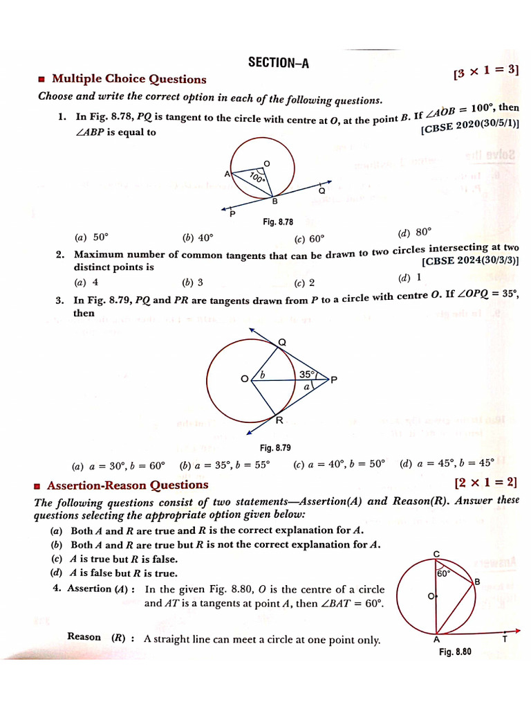 Assignment CH 10 Circle Class 10 | PDF