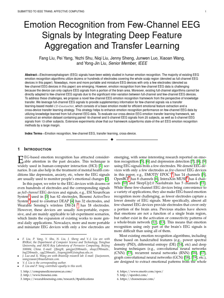 2023 Emotion Recognition From Few-Channel EEG Signals by Integrating Deep Feature Aggregation ...