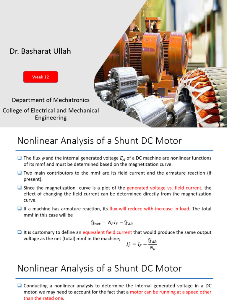 Lectures 23 and 24 | PDF | Electric Motor | Direct Current