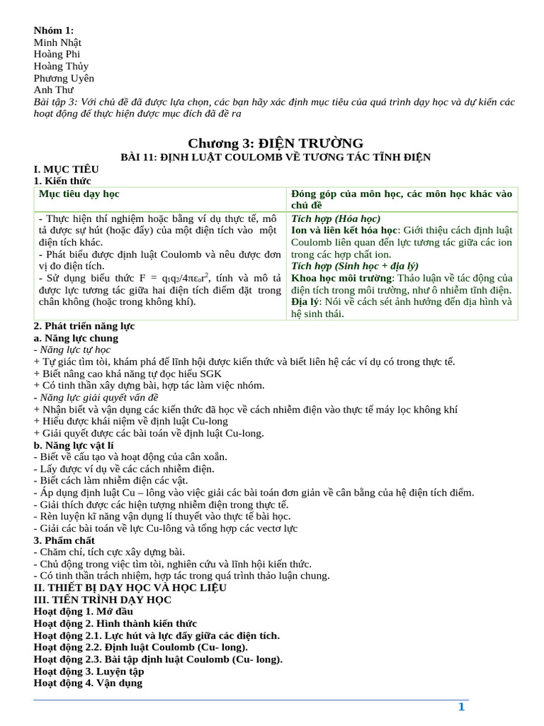 điện trường bt3 | PDF