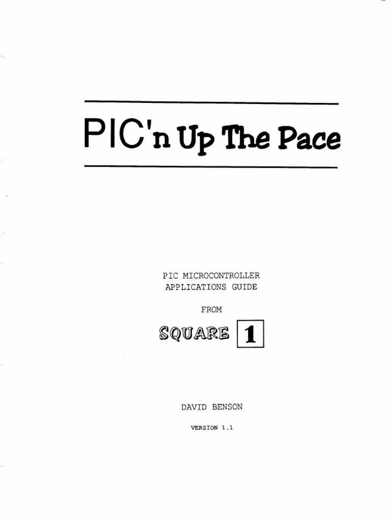 Pickn Up The Pace Microcontroller Application Guide Compress | PDF