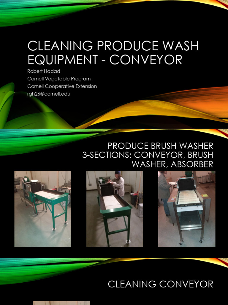Produce Conveyor Cleaning Guide | PDF