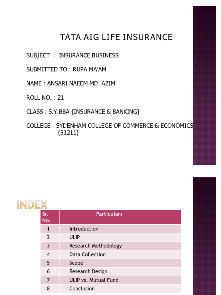 Tata Aig Life Insurance | PDF | Insurance | Life Insurance