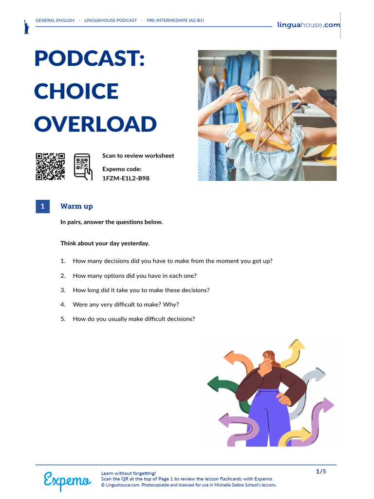 Podcast Choice Overload American English Student | PDF