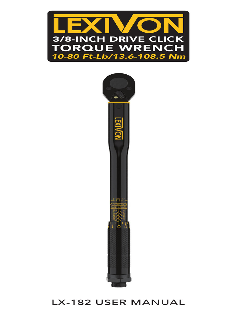 Lexivon 38 N Torque Wrench lx182 | PDF | Nut (Hardware) | Torque