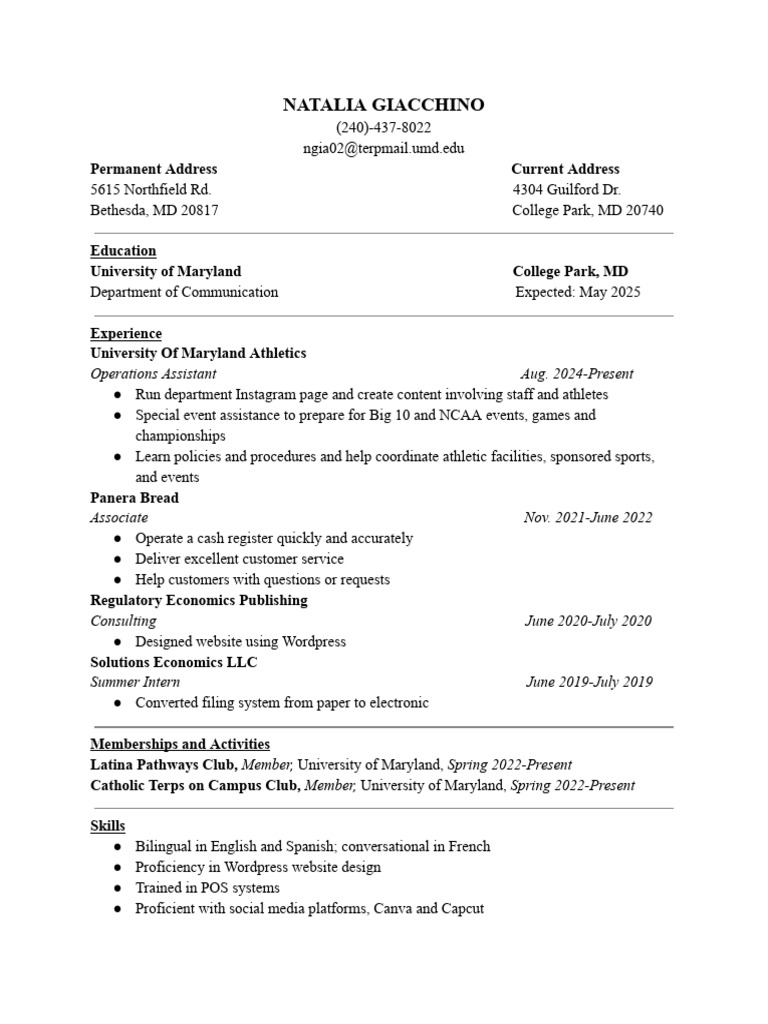 Resume 386 | PDF