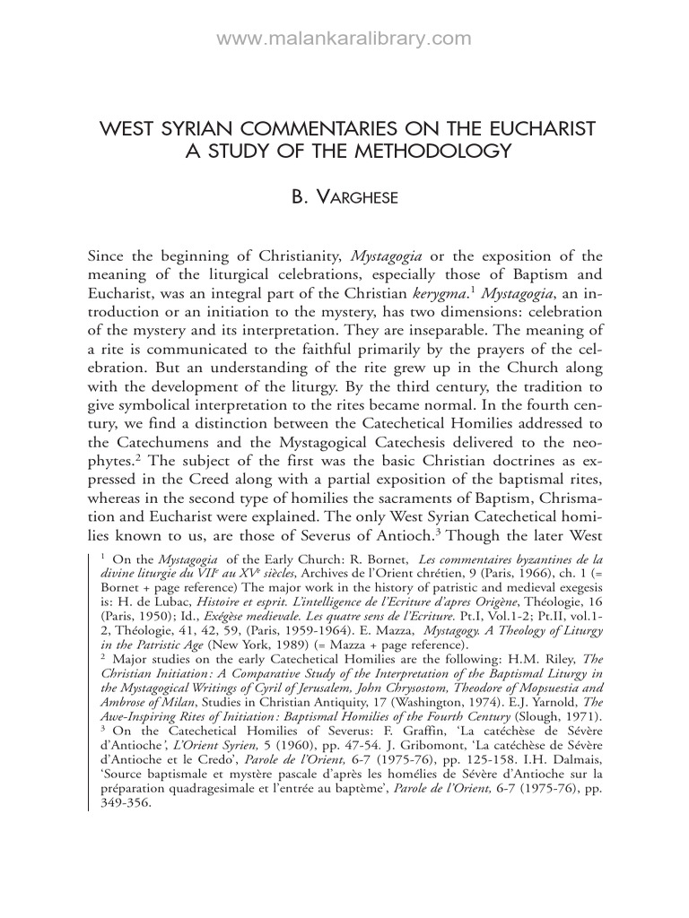 West Syrian Eucharist Insights | PDF | Eucharist | Sacraments