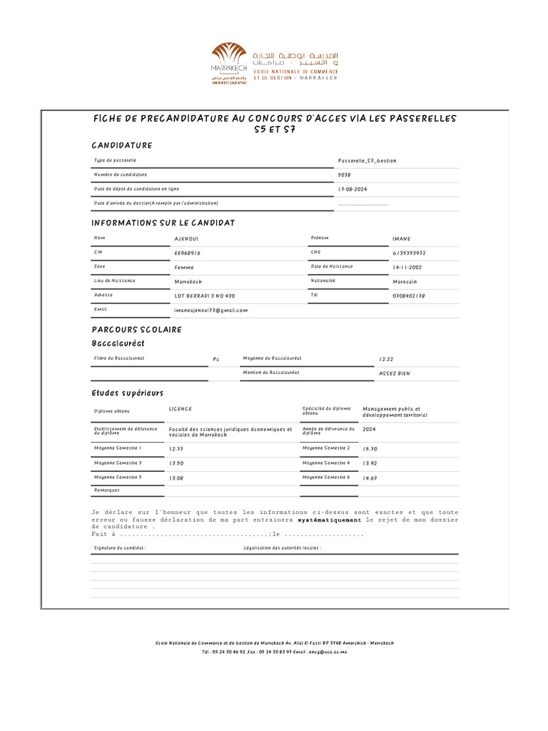 Candidats | PDF | Qualifications | Niveaux d'enseignement