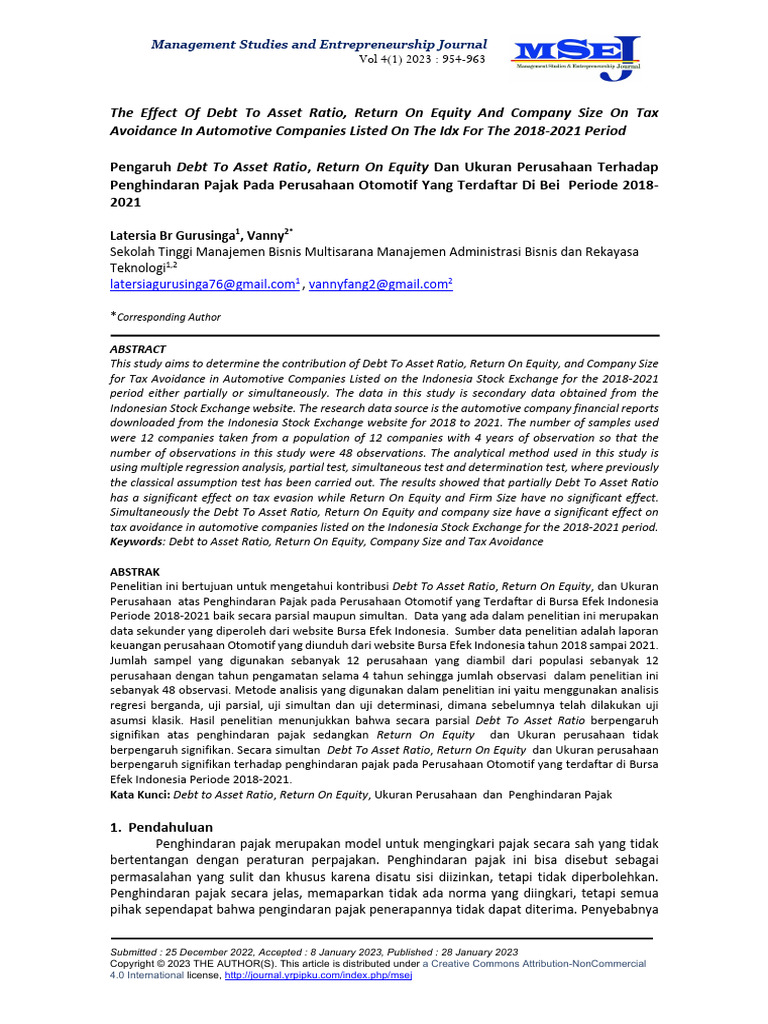 Sinta 4 (MSEJ 1) | PDF