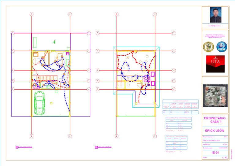 LEON_ERICK_ELECTRICO - Plano - IE-01 - CIRCUITOS-Layout1 | PDF | Electricidad | Ingenieria Eléctrica