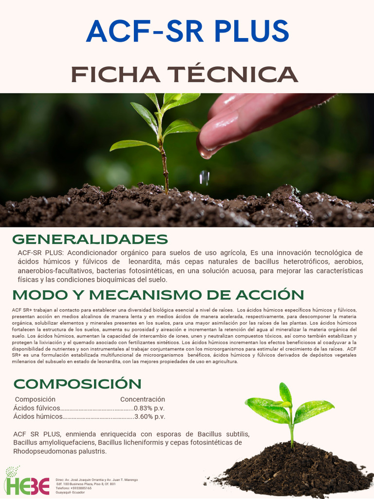 Acf-Sr Plus Ficha Tecnica | PDF | Suelo | Ácido