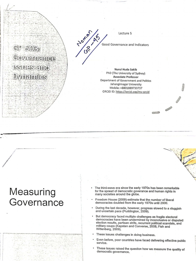 Good Governance Indicators | PDF