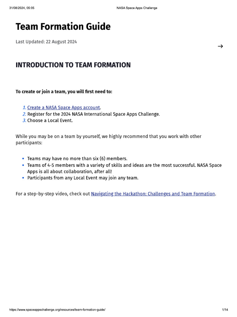 Team Formation Guide | PDF