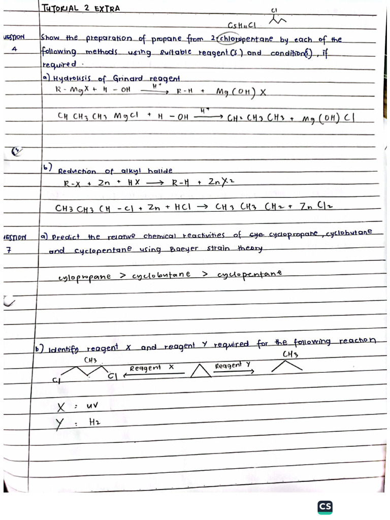 CHM258 tuto extra chapter 2 answer | PDF