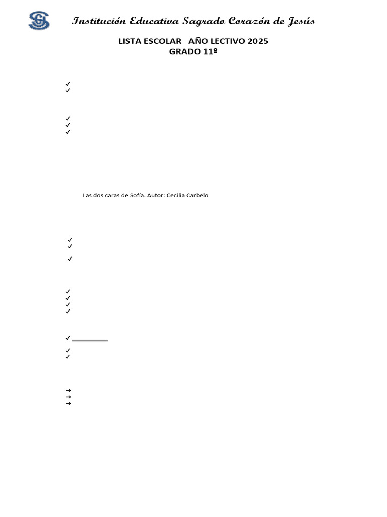 Listas de Tiles y Textos 2025 | PDF | Cuaderno | Lápiz