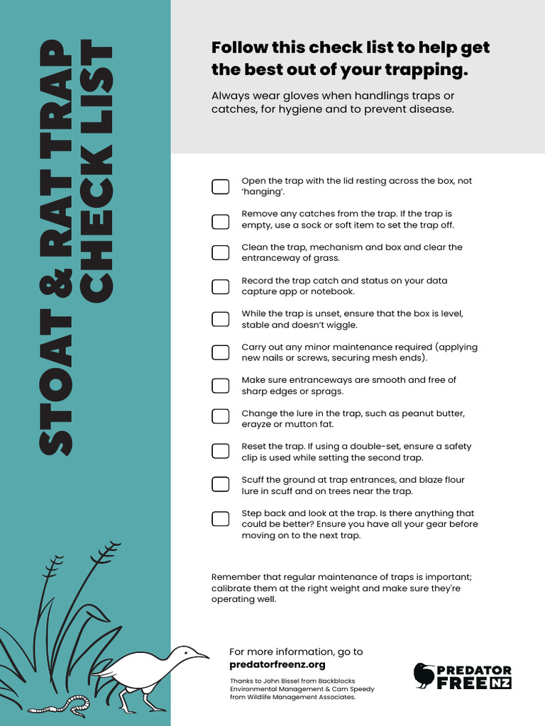 PFNZ Stoat and Rat Checklist | PDF